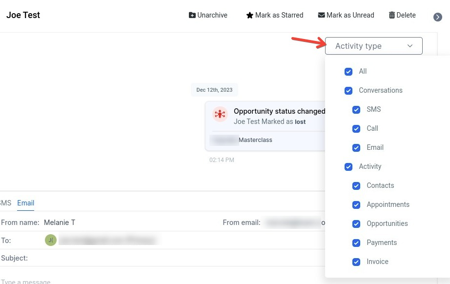 Conversations Overview – Captivation Hub