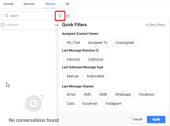 Using Filters And Bulk Actions In Conversations Captivation Hub