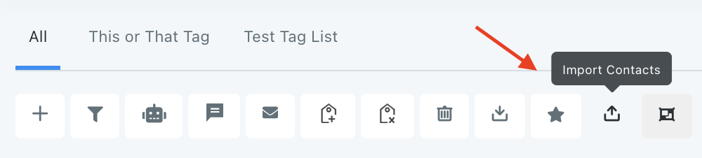 Bulk Actions Import And Export Contacts Captivation Hub