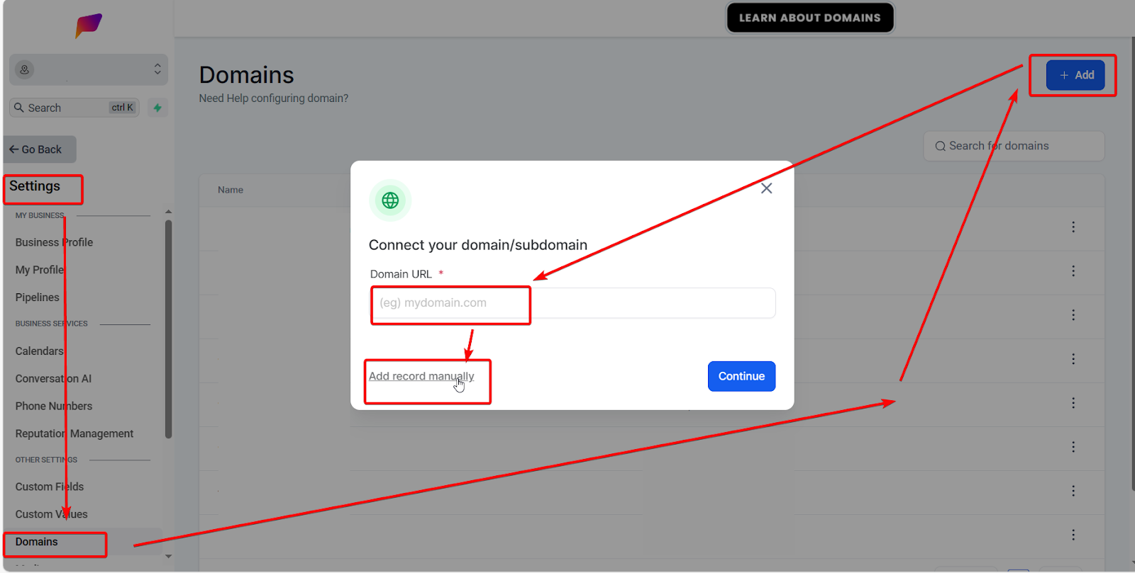 How to Setup and Configure a New Domain or Subdomain – Captivation Hub