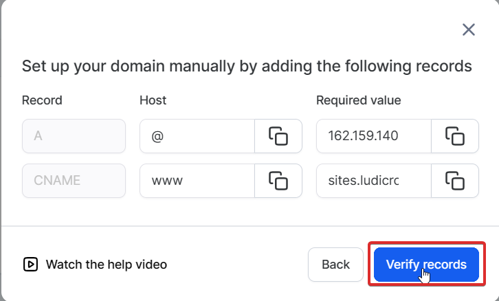 Settings: Domains – Captivation Hub