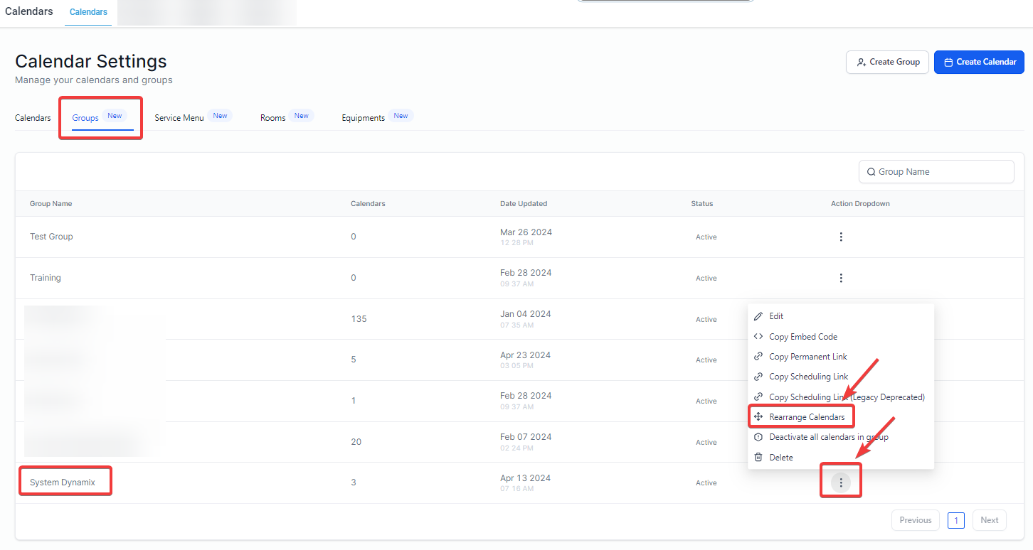 Settings: Calendars – Captivation Hub