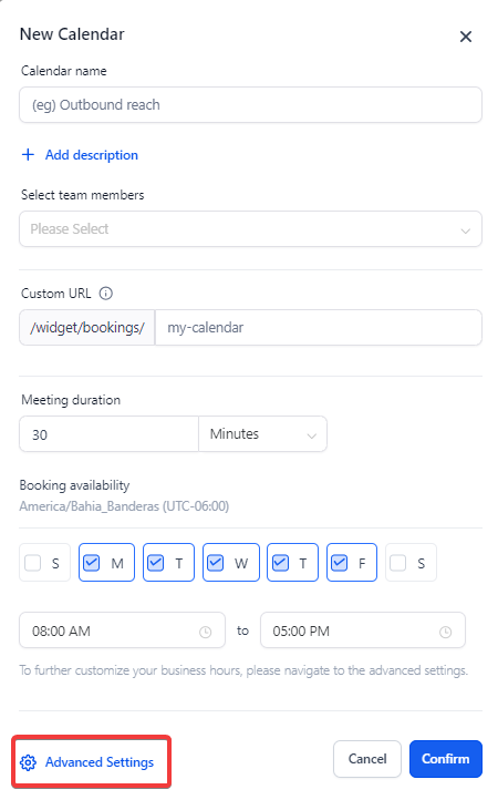 Settings: Calendars – Captivation Hub