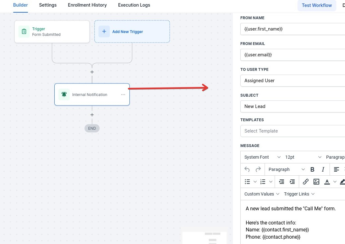 How to Set Up An Email/SMS Notification When An Action Occurs Using Workflows – Captivation Hub