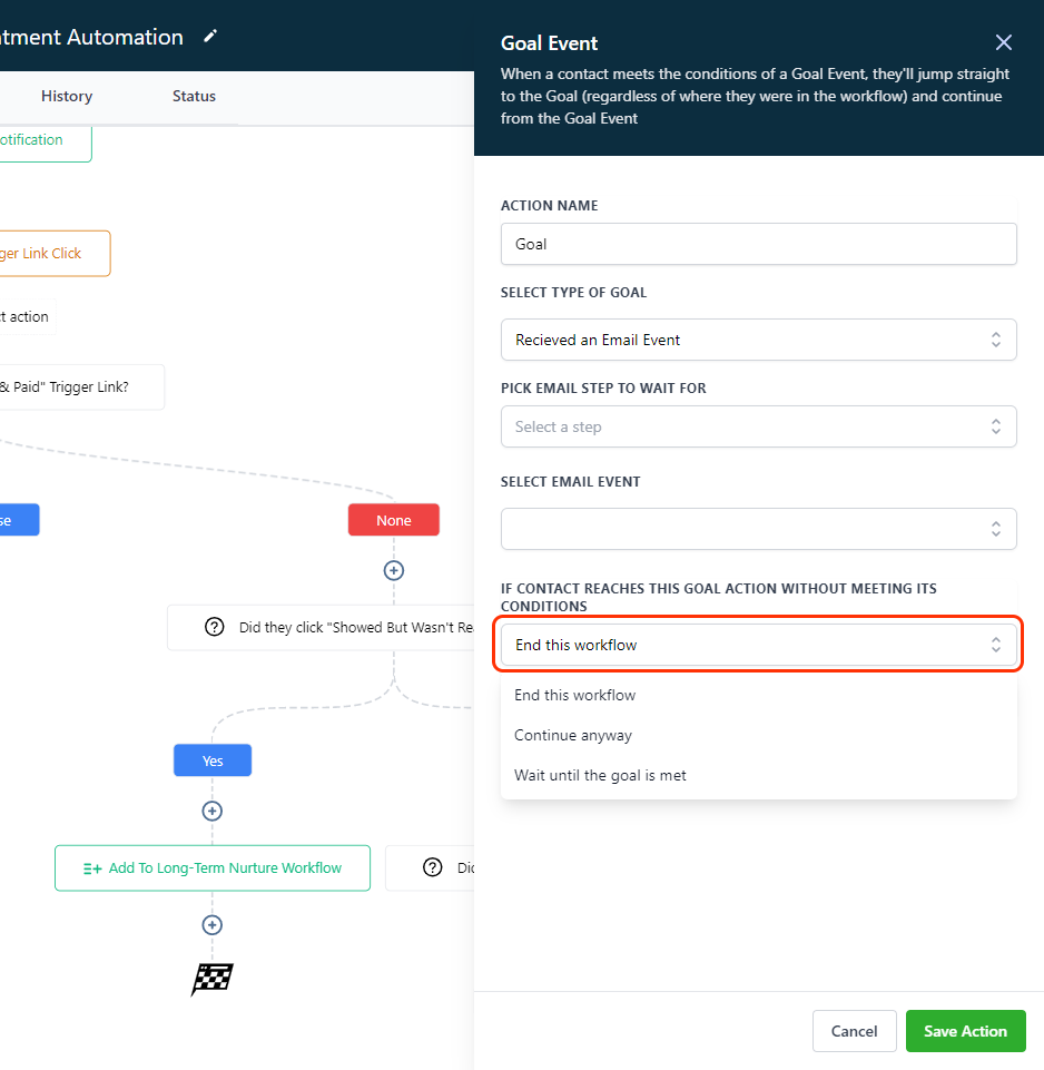 How to Set Up Workflow Goal Events – Captivation Hub