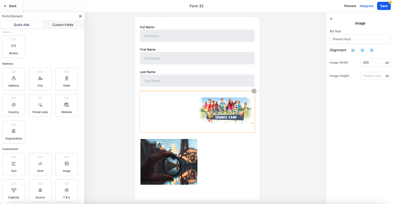 Form Customization – Captivation Hub