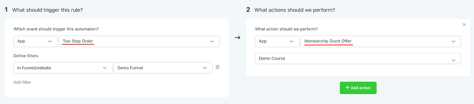 How To Connect Course And Funnel Checkout Using Triggers Captivation Hub