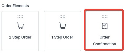Order Confirmation Element in the Site Builder – Captivation Hub