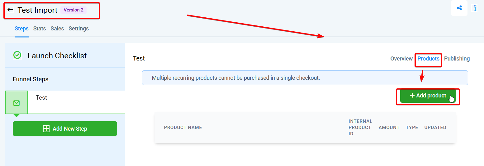 How To Add A One Time Product In The Funnel Builder Captivation Hub