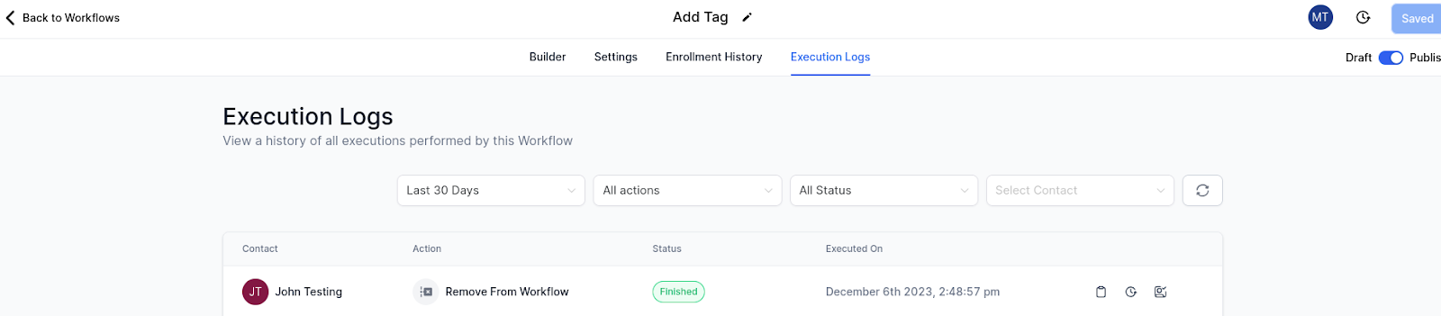 Understanding The Workflow Enrollment History And Execution Logs Captivation Hub 