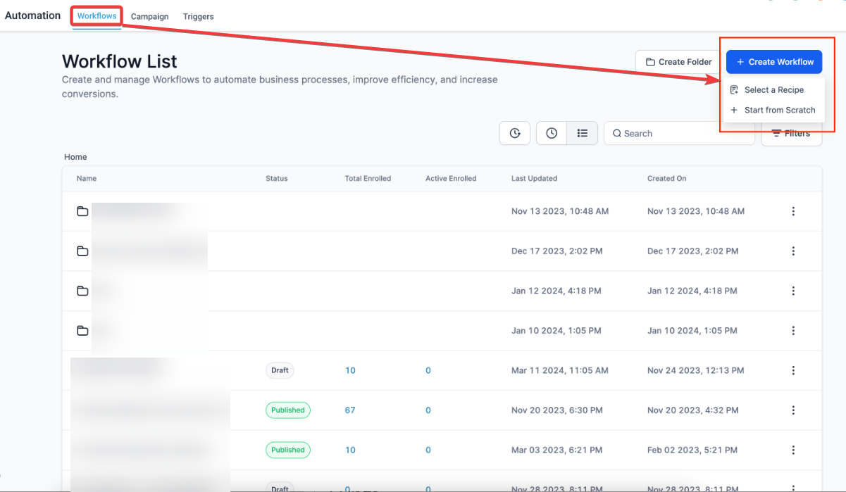 Workflow Recipes – Captivation Hub