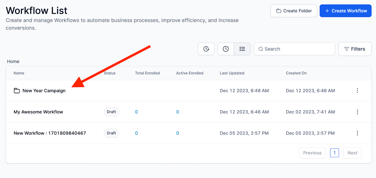 How To Organize Your Workflows Into Folders Captivation Hub