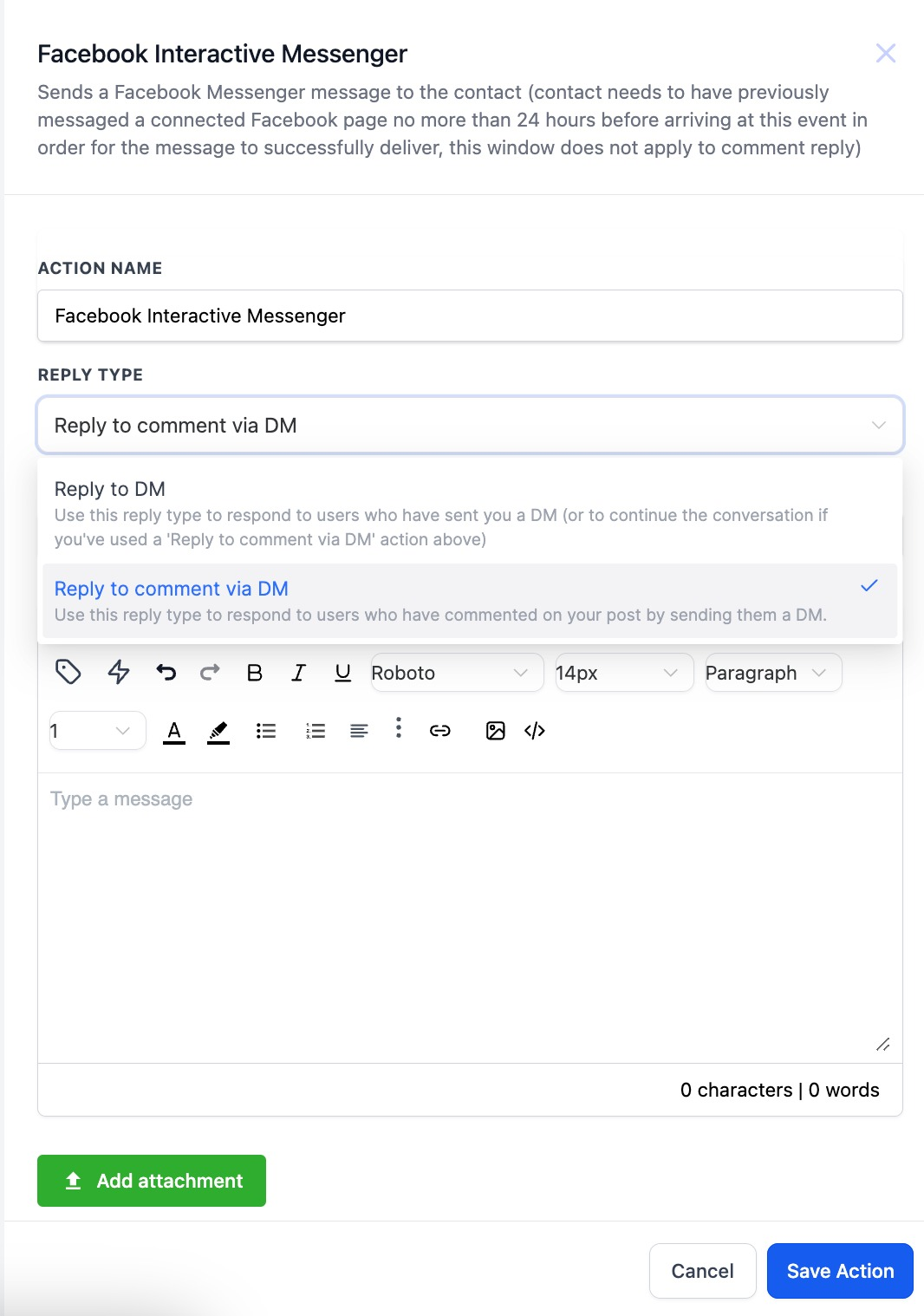 Workflow Action: Instagram Interactive Messenger – Captivation Hub