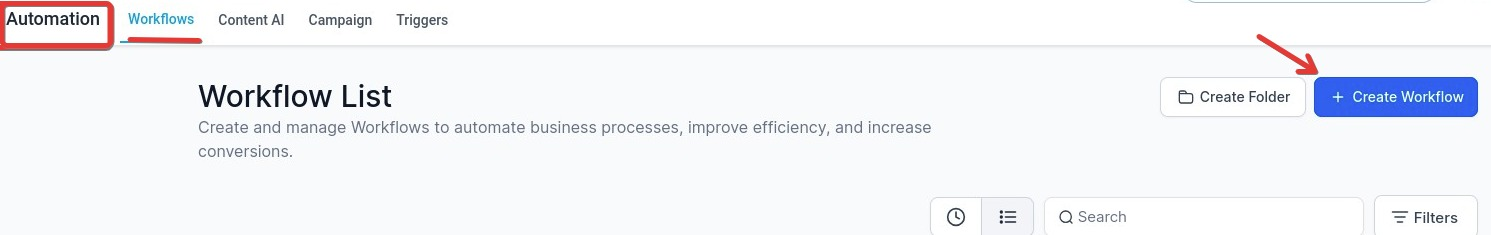 Workflow Action Send Internal Notification Captivation Hub