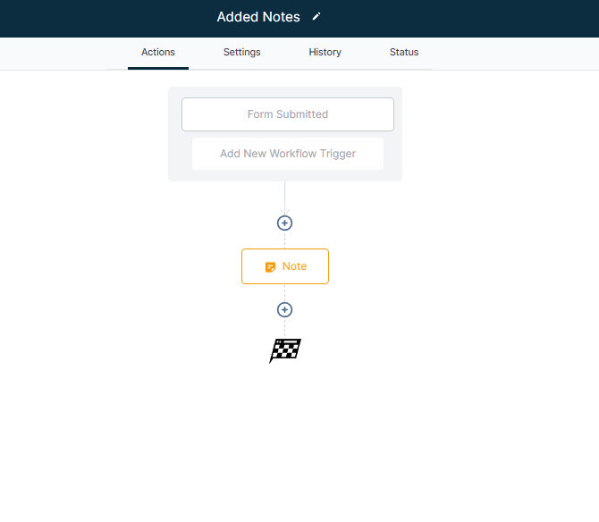 Workflow Action Add To Notes Captivation Hub