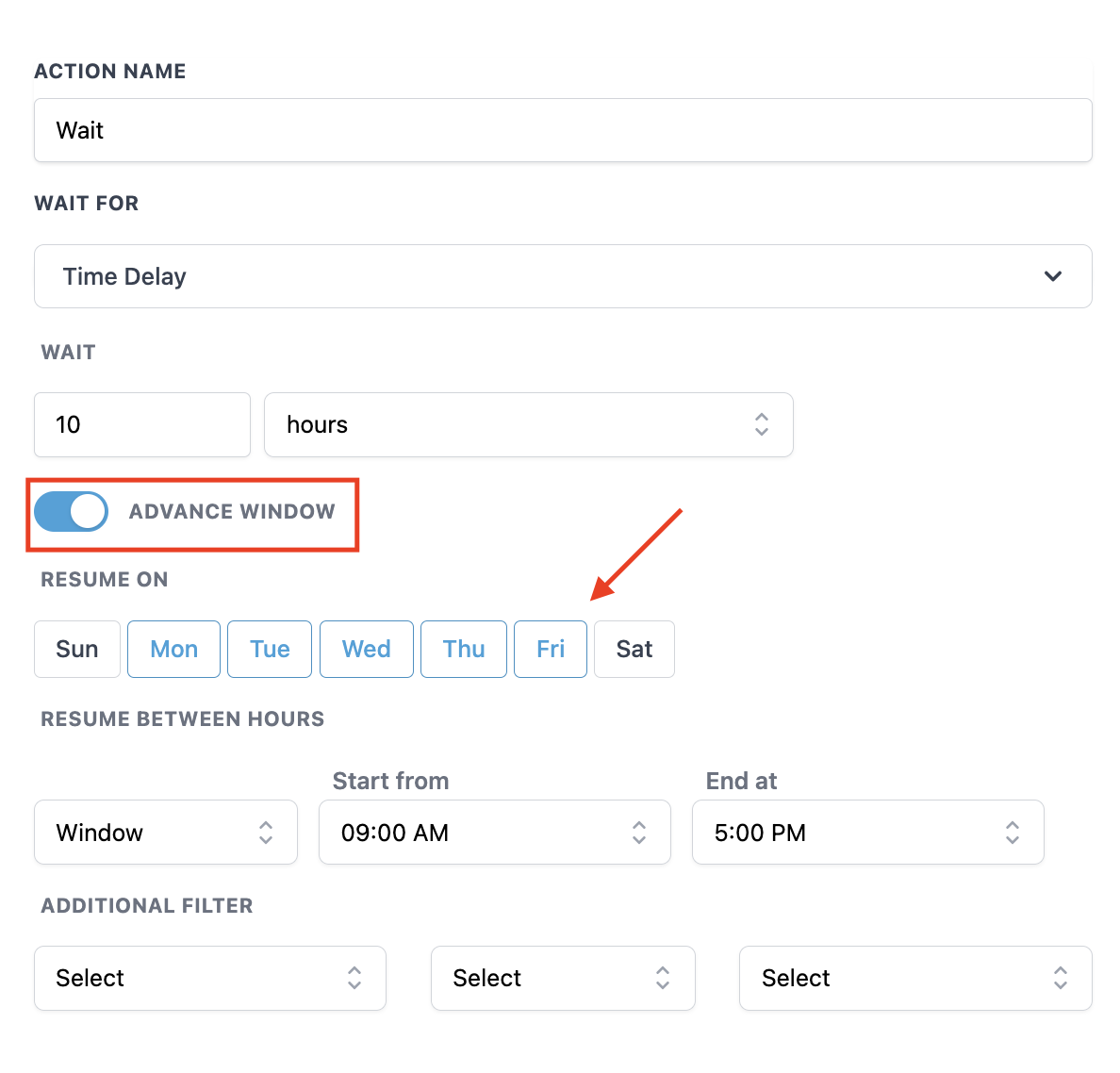 Workflow Action Wait Captivation Hub