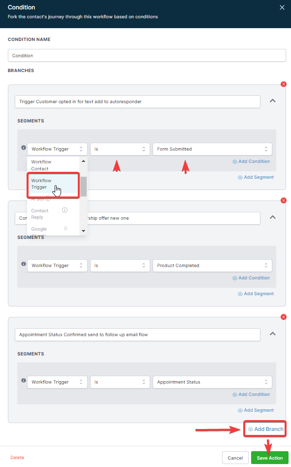 Workflow Action Add To Workflow Captivation Hub