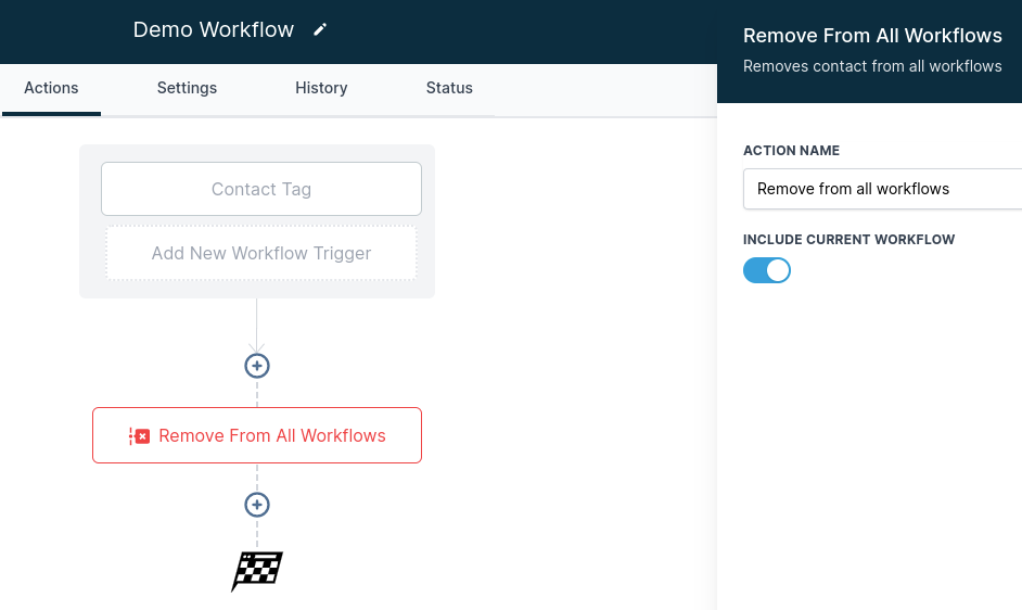 Workflow Action Remove From All Workflows Captivation Hub