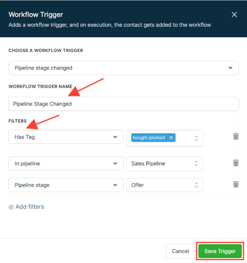 Workflow Trigger: Pipeline Stage Changed – Captivation Hub