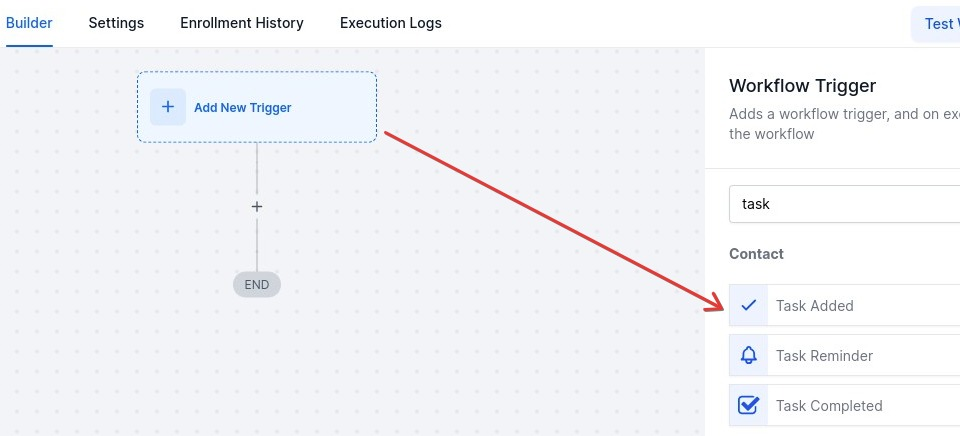 Workflow Trigger Task Added Captivation Hub