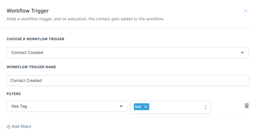 Workflow Trigger Contact Created Captivation Hub