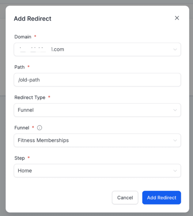 Settings: URL Redirects – Captivation Hub