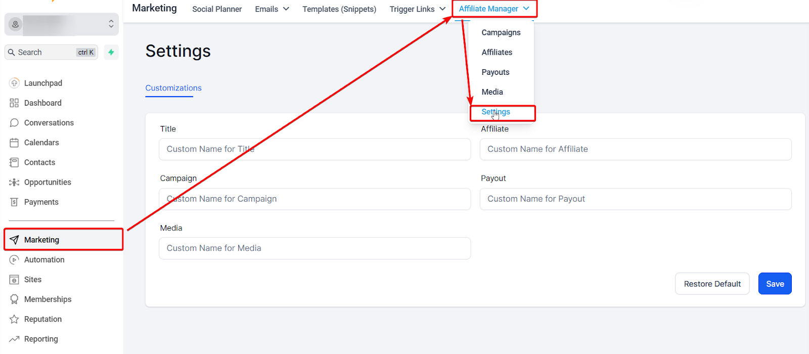 Affiliate Manager - Customize Naming conventions for your Niche ...