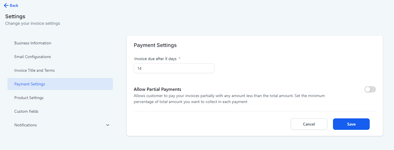 Invoice Settings – Captivation Hub