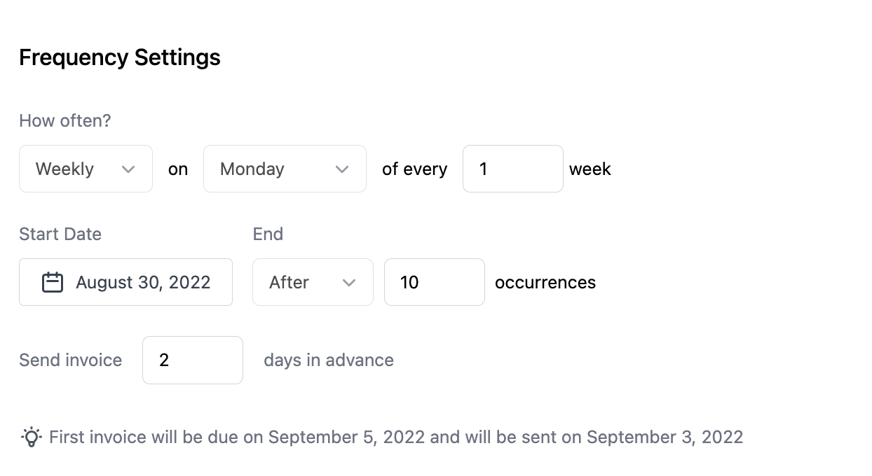 Creating Recurring Invoices – Captivation Hub