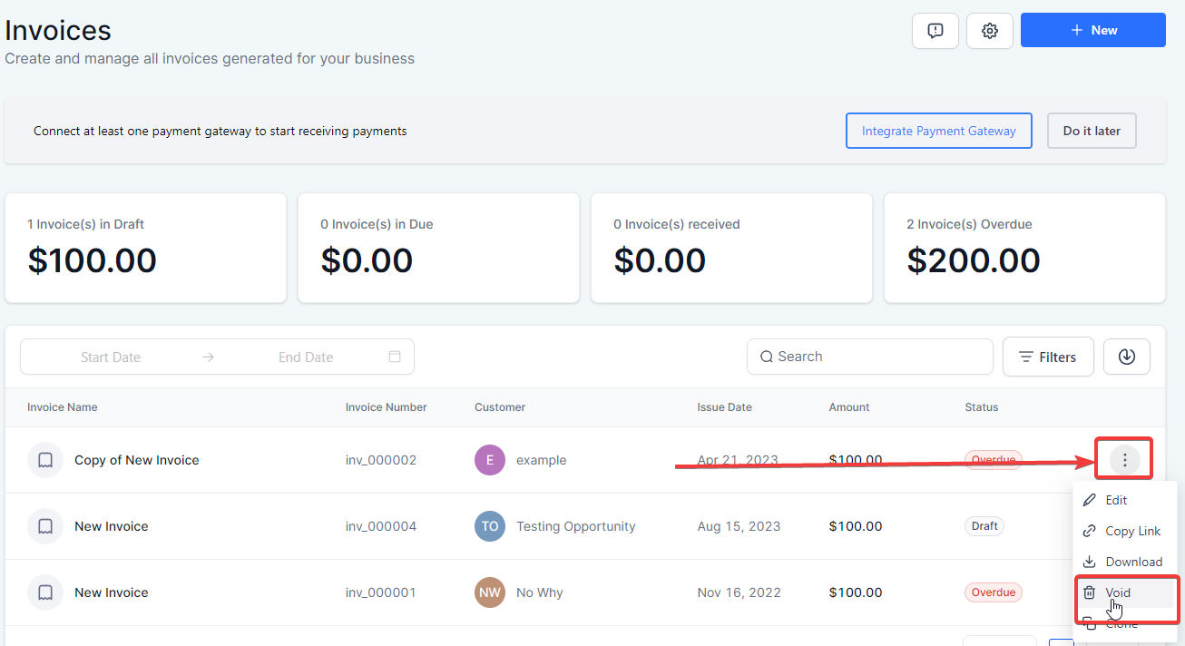 How to Create, Manage, and Void Invoices – Captivation Hub