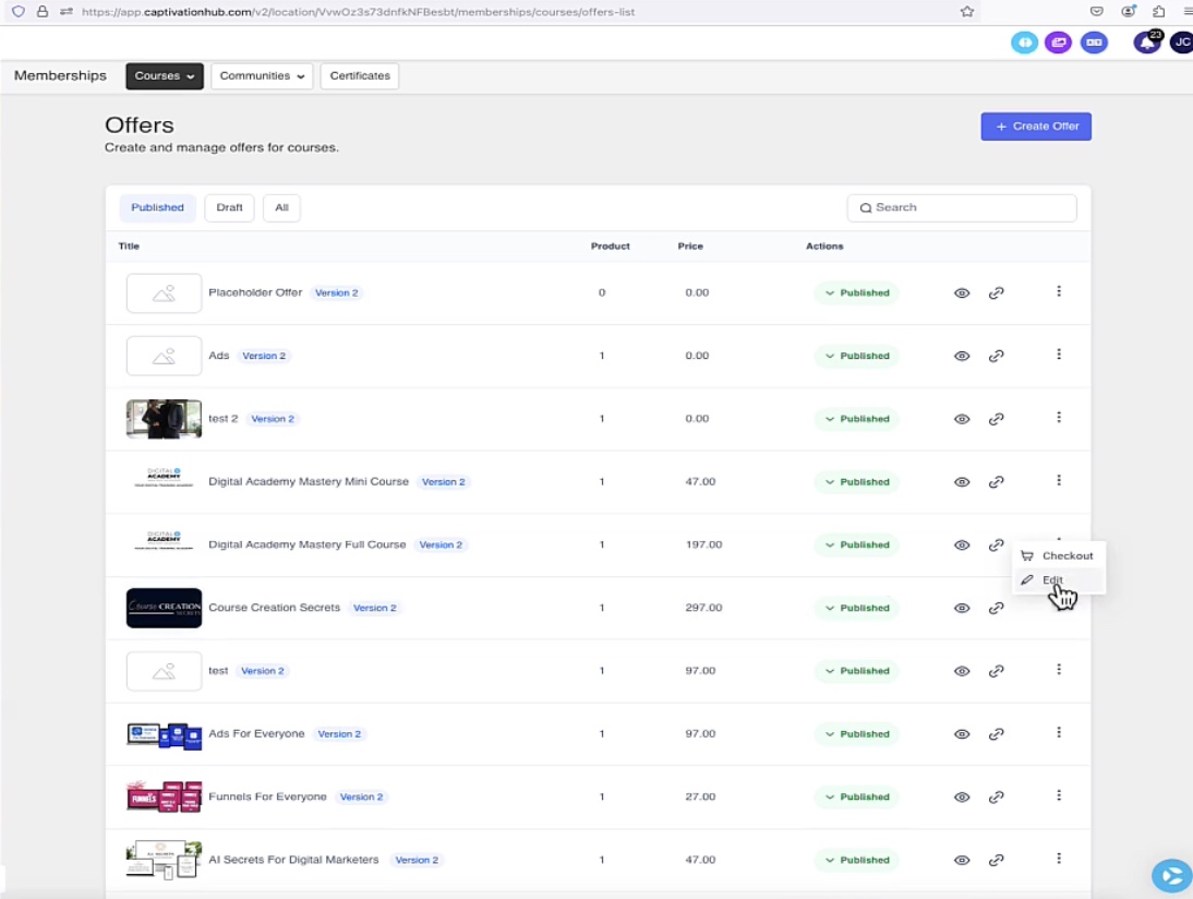 How to Add an Upsell to Your Courses in Captivation Hub – Captivation Hub